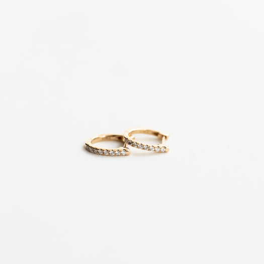 The Medium Diamond Hoops – Yearly Co.