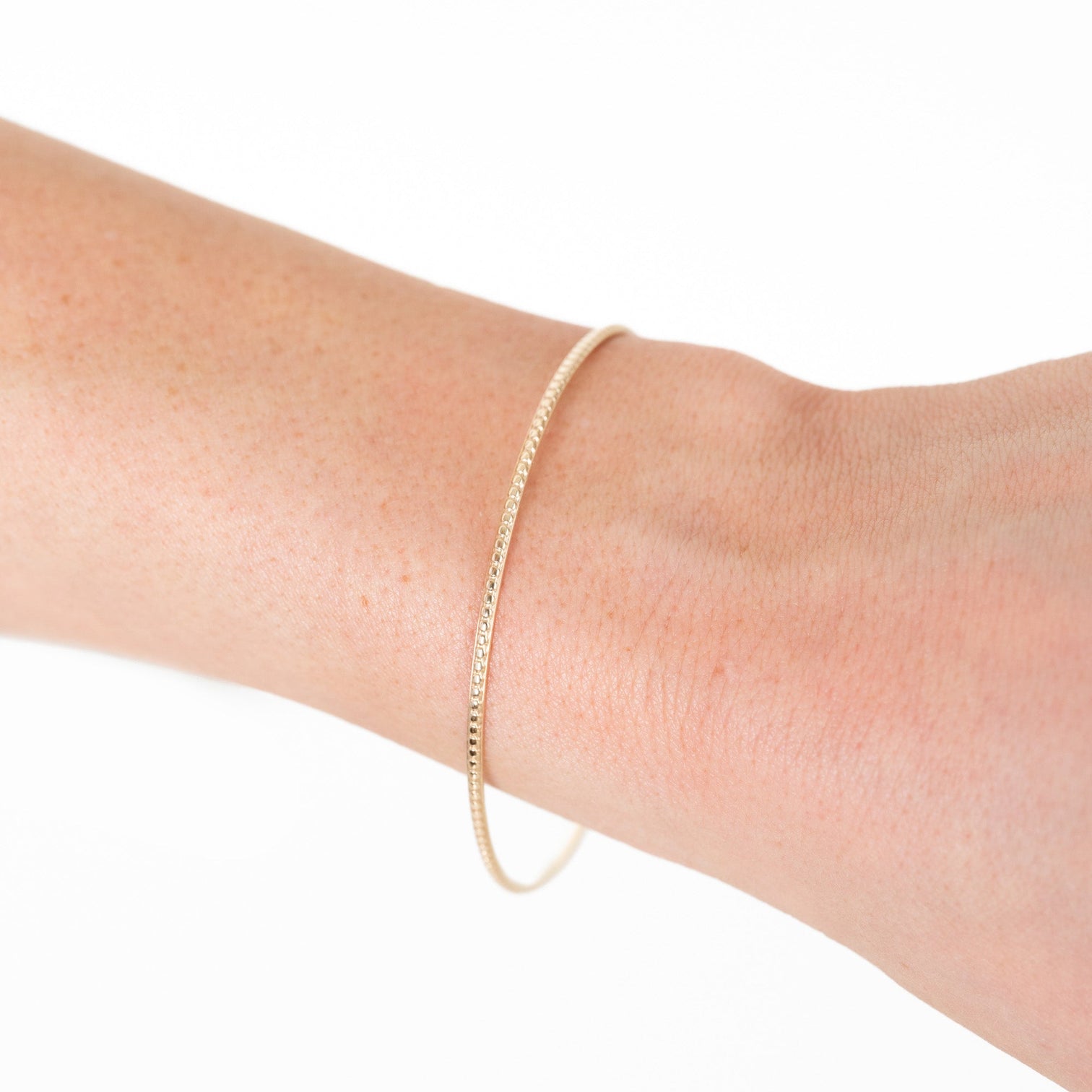 The Heavy Weight Milgrain Bangle – Yearly Co.